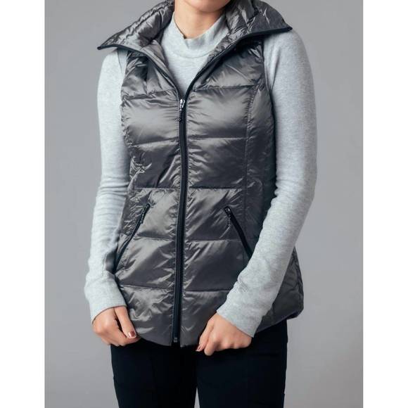 Anorak Jackets And Coats New Anorak Metallic Vest In Antique Silver
